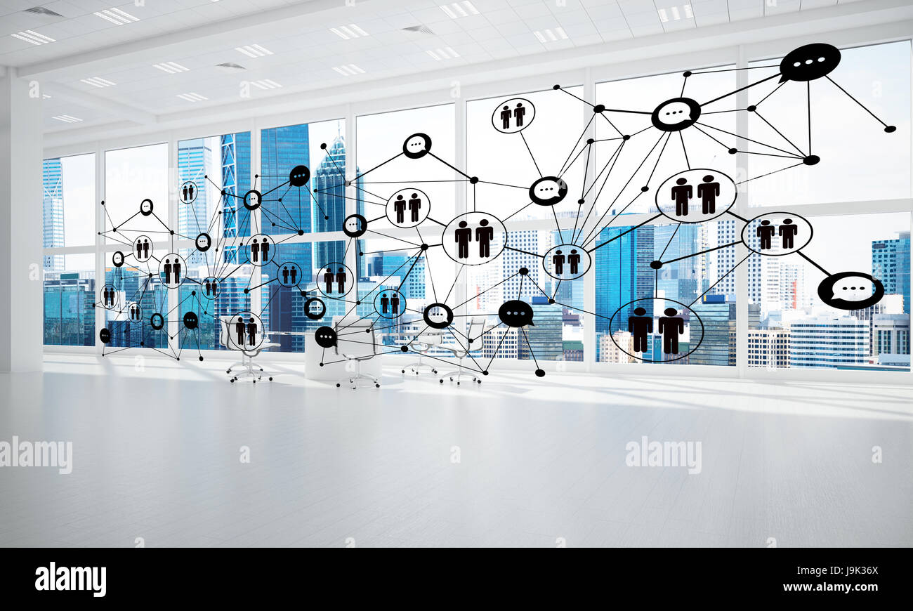 Networking and wireless connection as concept for effective modern ...