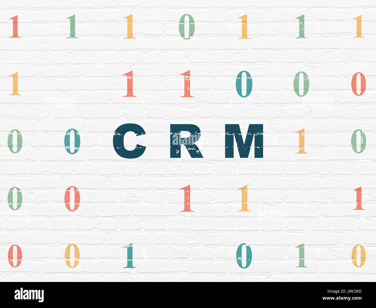 Business concept: CRM on wall background Stock Photo - Alamy