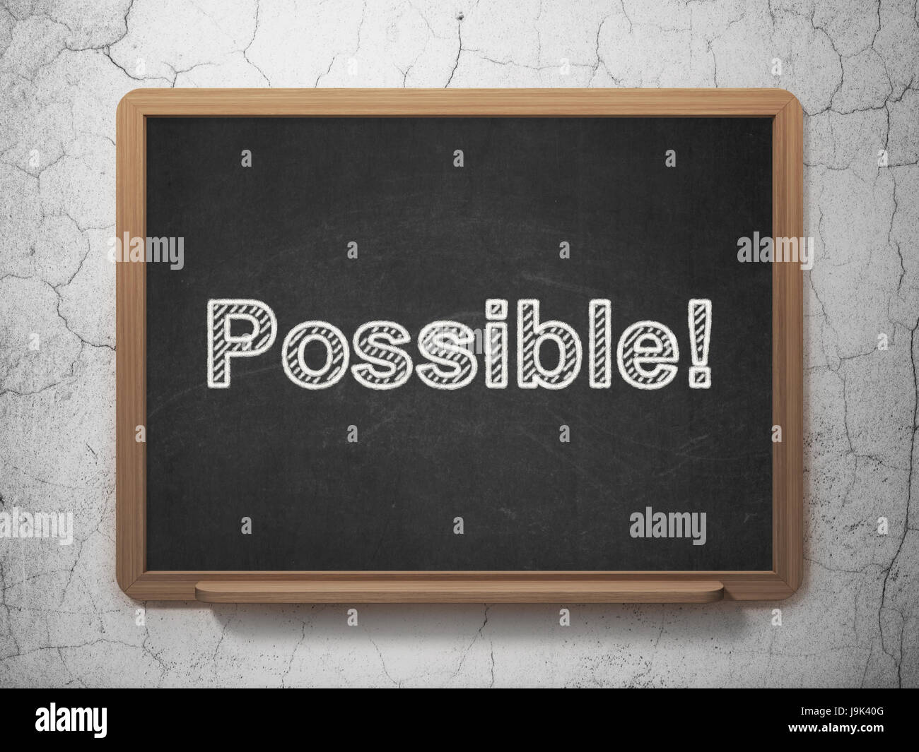 Finance concept: Possible! on chalkboard background Stock Photo - Alamy