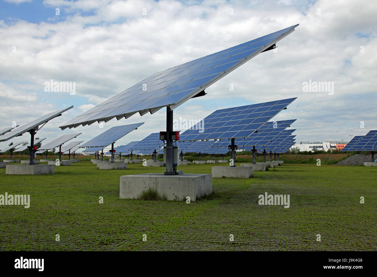 Solar plant in the retention basin hi-res stock photography and images ...