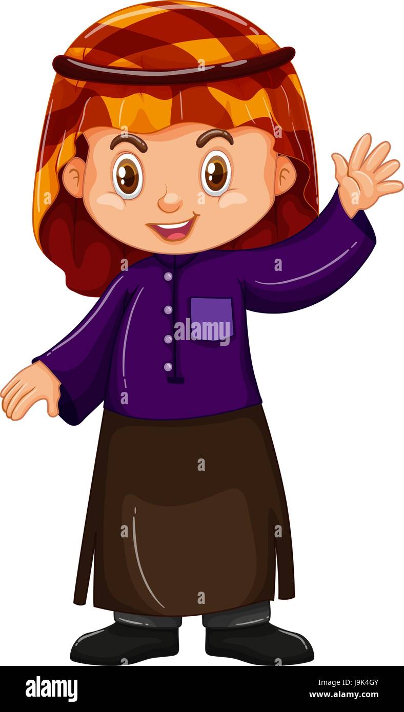 Boy in Irag costume illustration Stock Vector Image & Art - Alamy