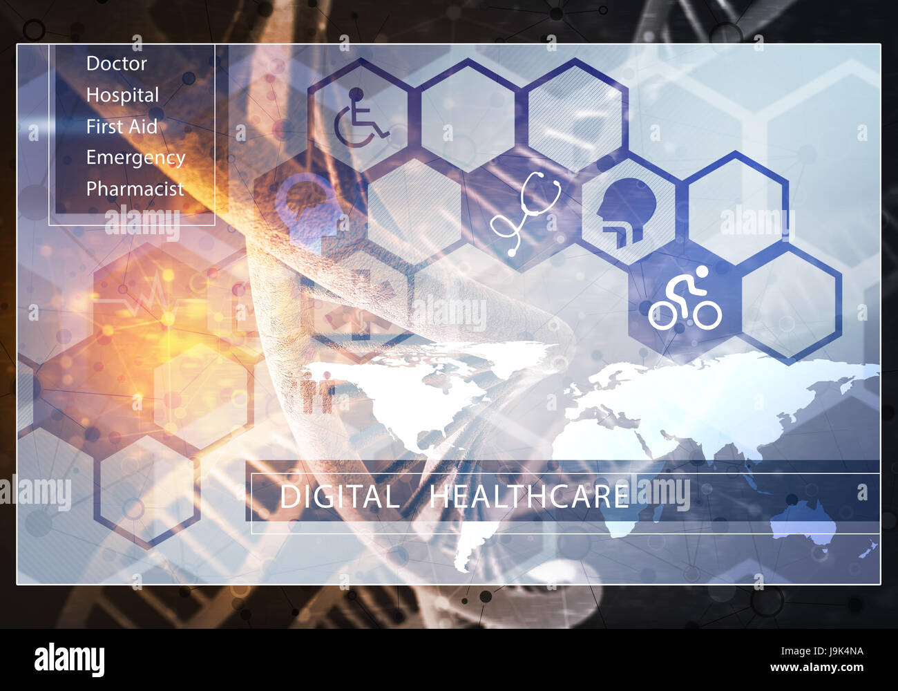 Medicine user interface Stock Photo - Alamy