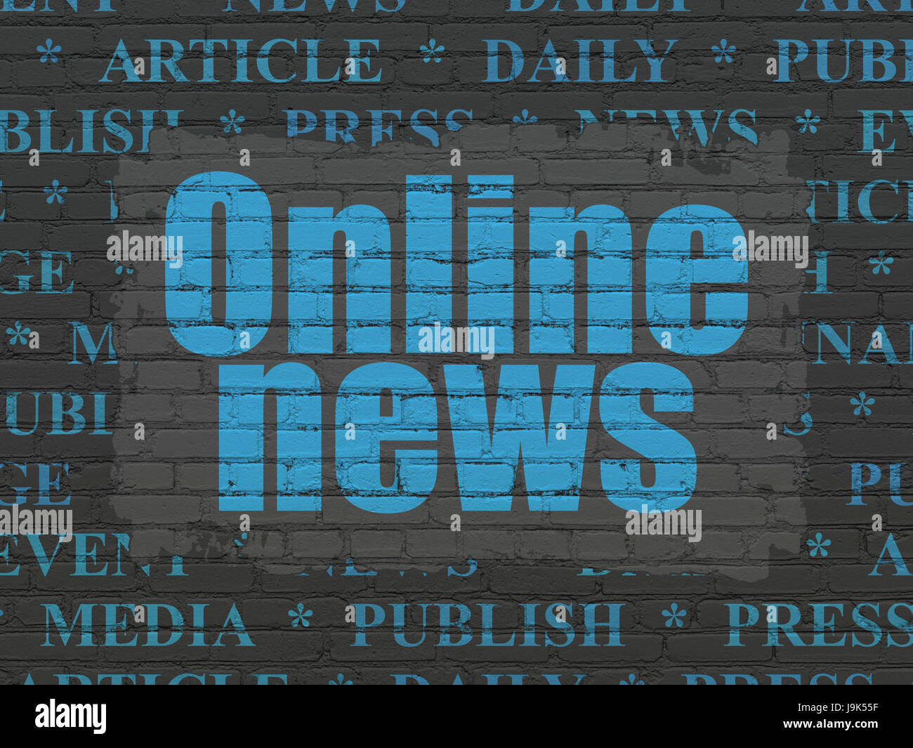 News concept: Online News on wall background Stock Photo - Alamy