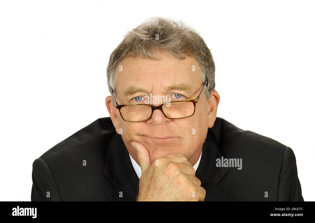 business man, businessman, thinking, pondering, perplexed, desk, male ...