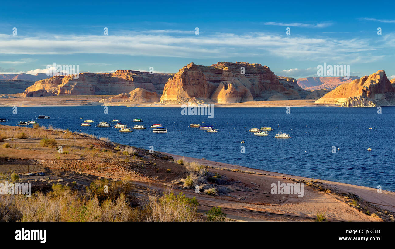Sunset at Lake Powell, Arizona Stock Photo - Alamy