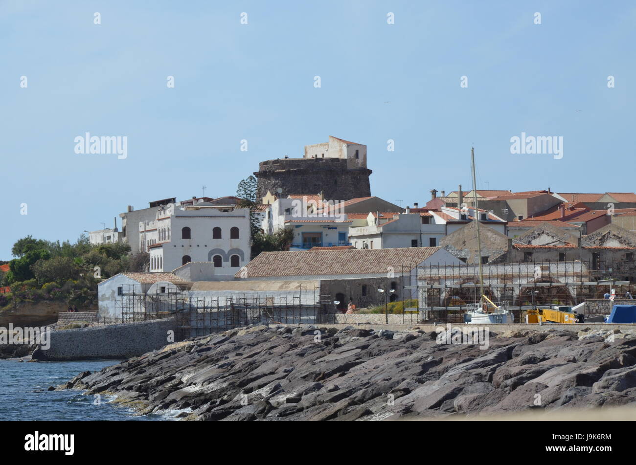 A view of Portoscuso, Sardinia Stock Photo - Alamy