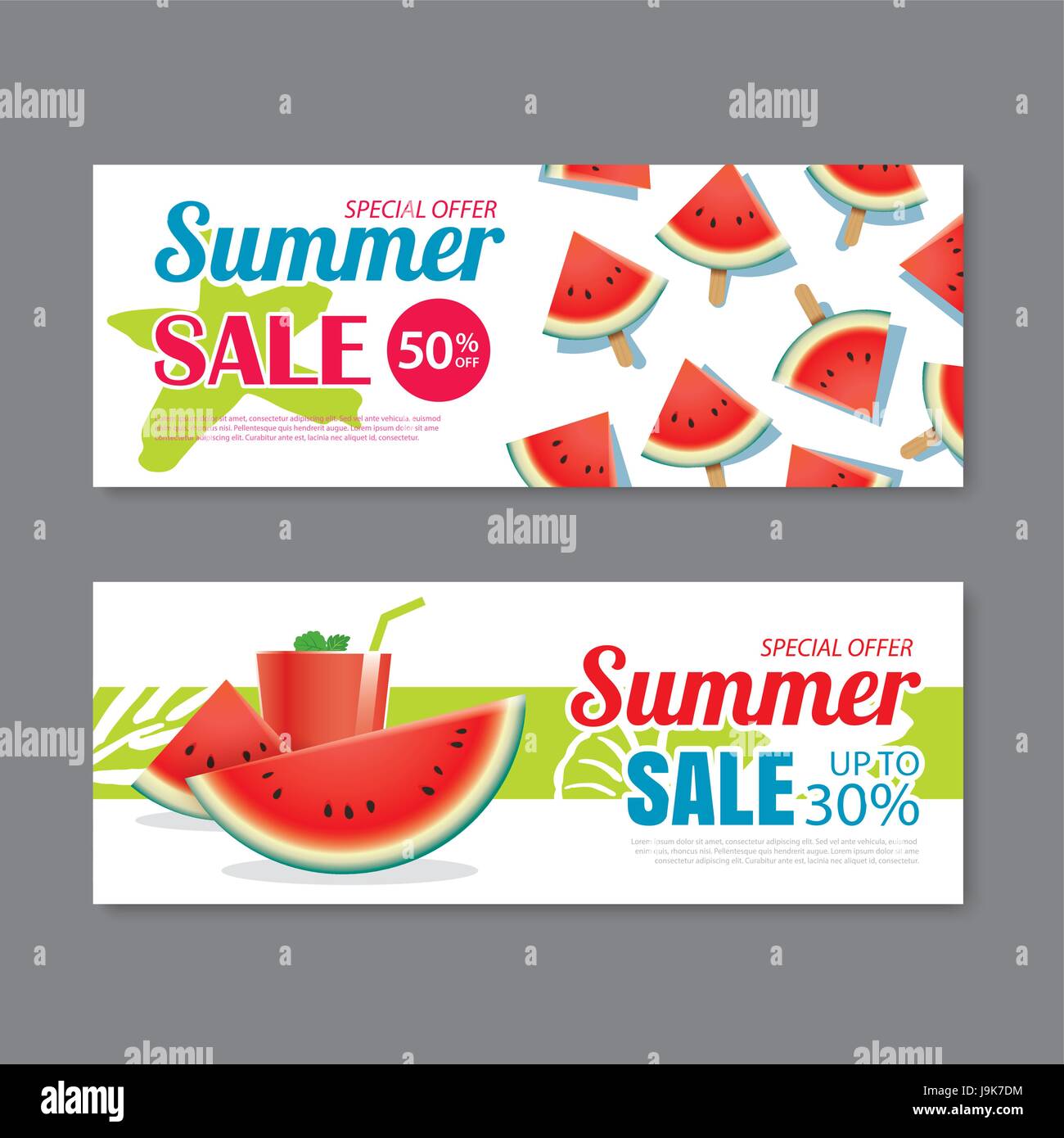 Summer sale voucher background template. Discount coupon. Banner season ...