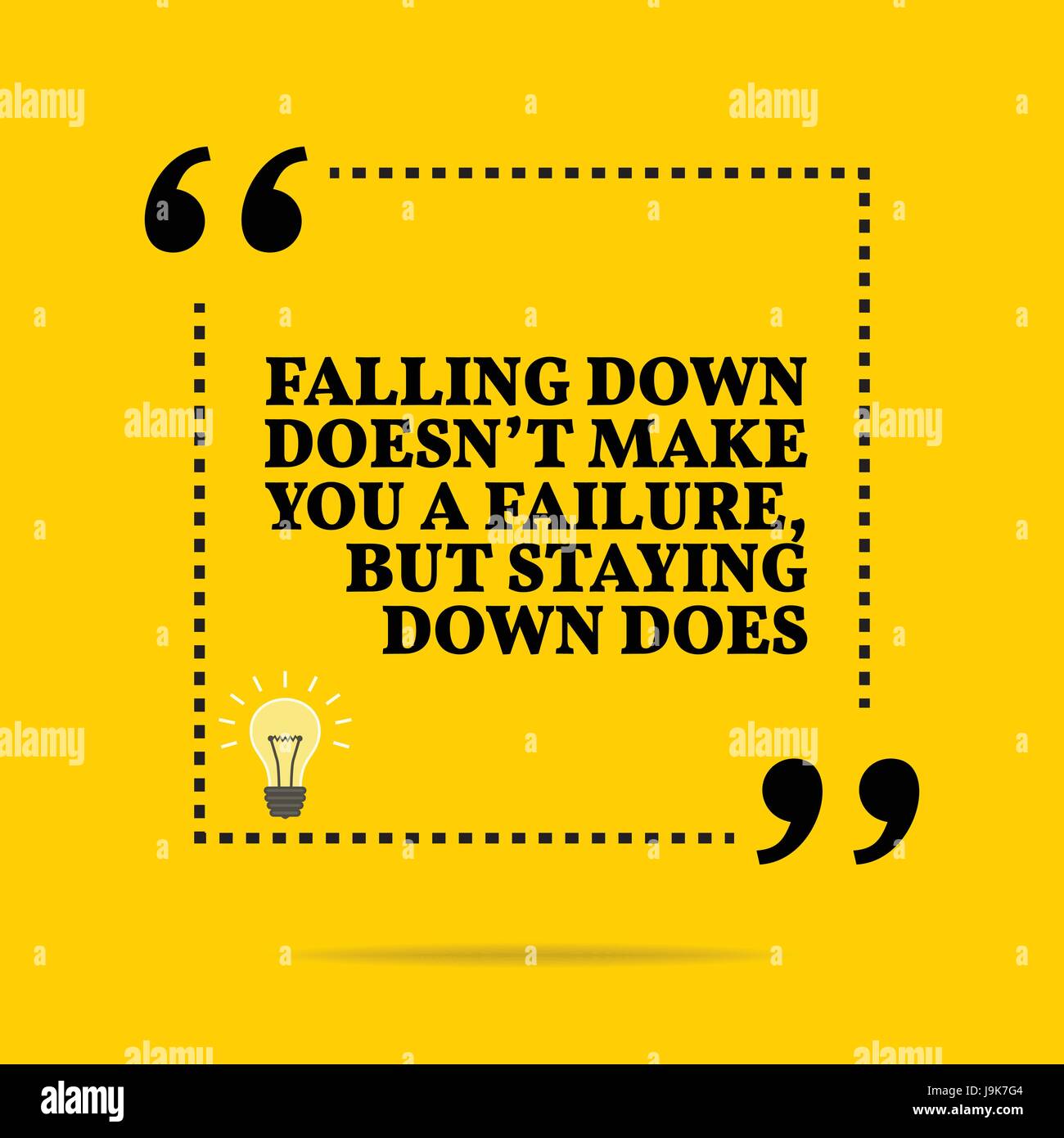 Inspirational motivational quote fall down hi-res stock photography and ...