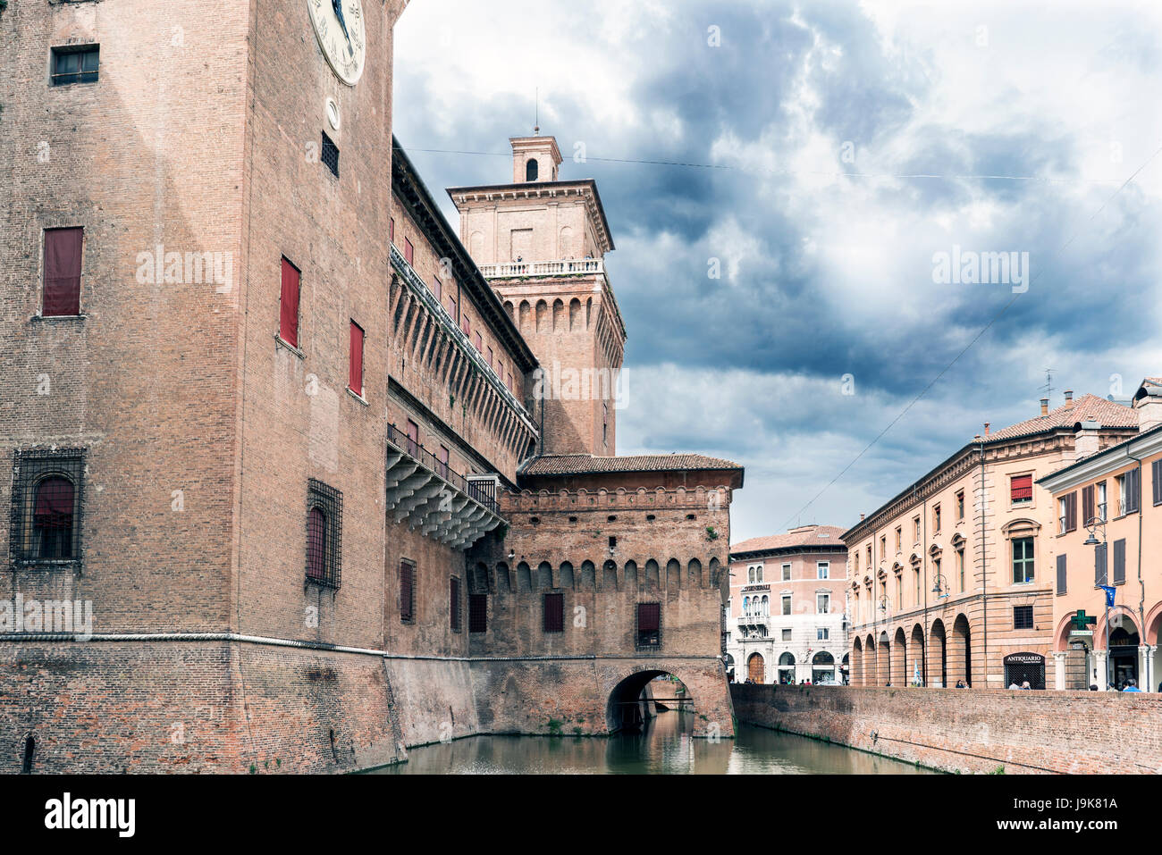 Ferrara, Emilia-Romagna, Italy. May 20, 2017. Views of the medieval ...