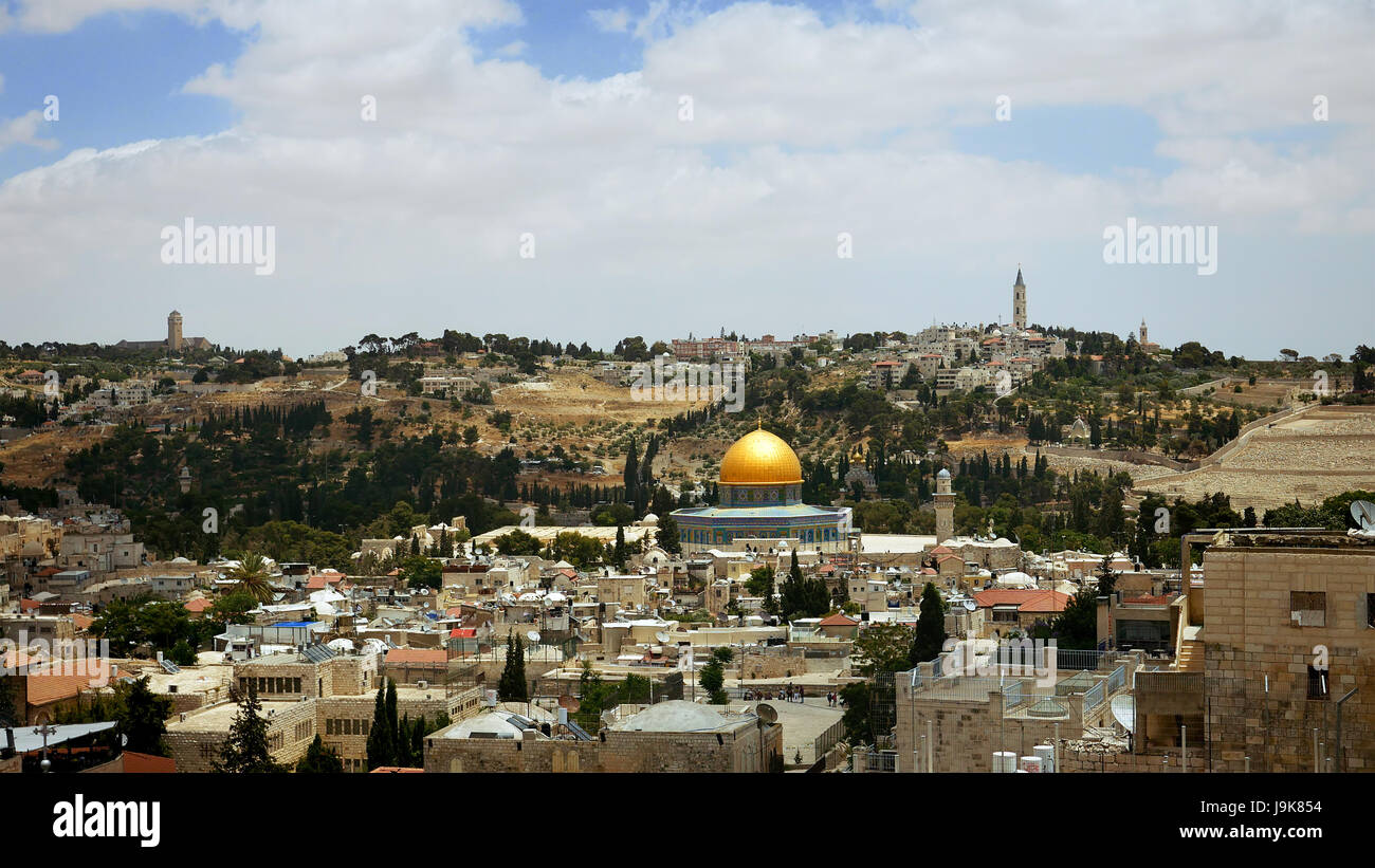 Jerusalem panoramic aerial view Stock Photo - Alamy