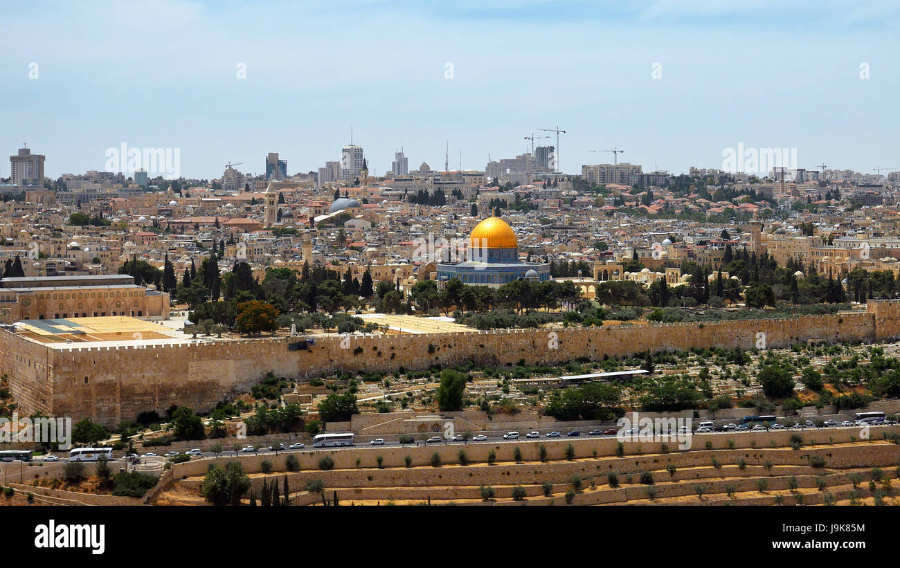 Jerusalem panoramic aerial view Stock Photo - Alamy