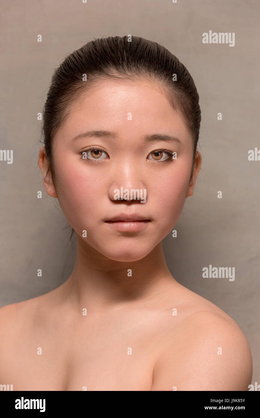 The face of ballet dancer on studio background Stock Photo - Alamy