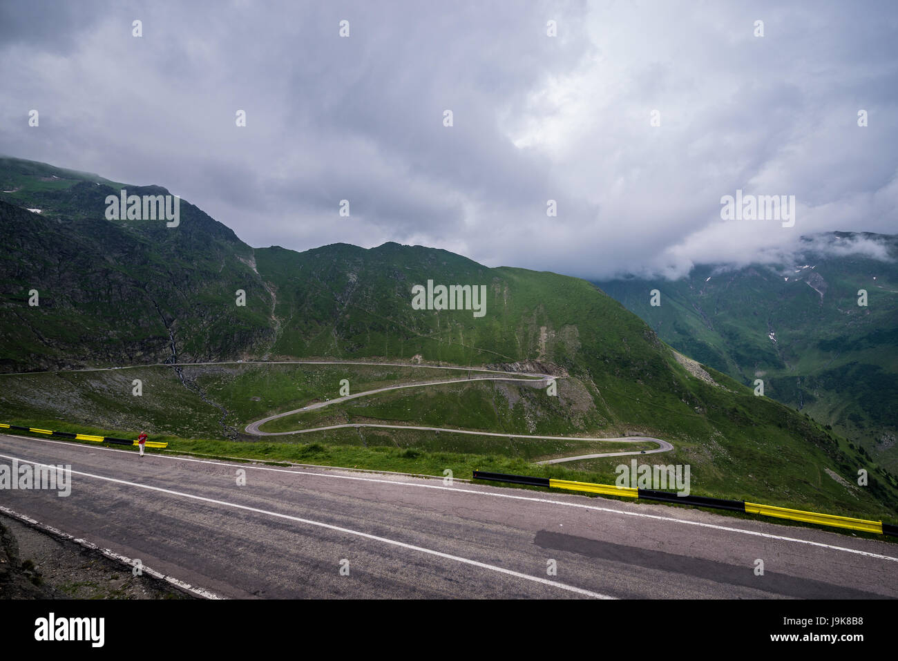 Transfagarasan Road (DN7C also known as Ceaușescu's Folly) crossing the ...