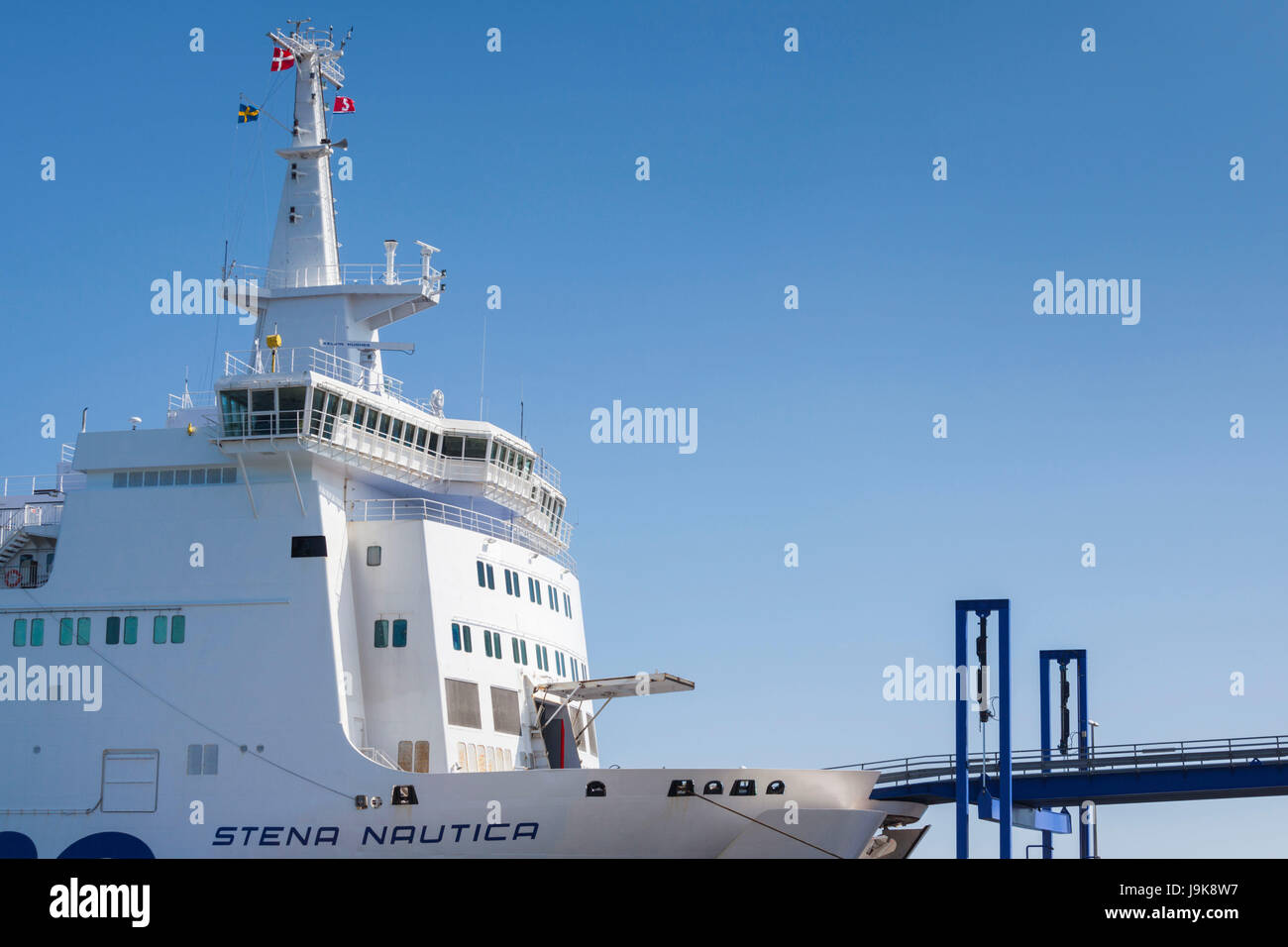 Denmark, Jutland, Grenaa, town port and ships Stock Photo - Alamy