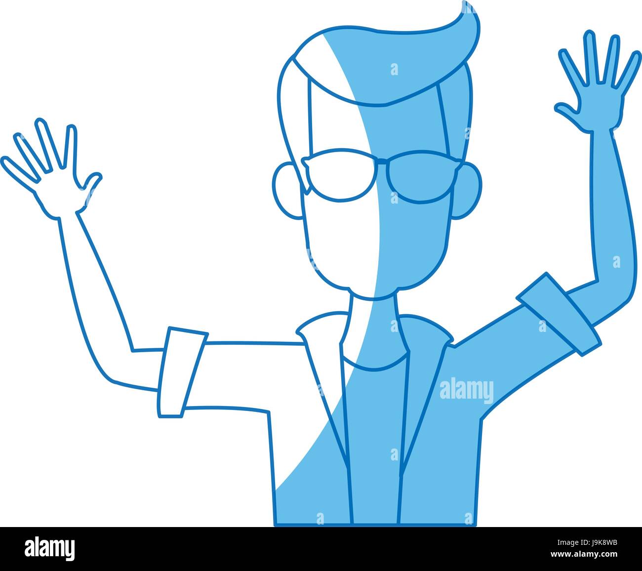 Man expressive positive Stock Vector Images - Alamy