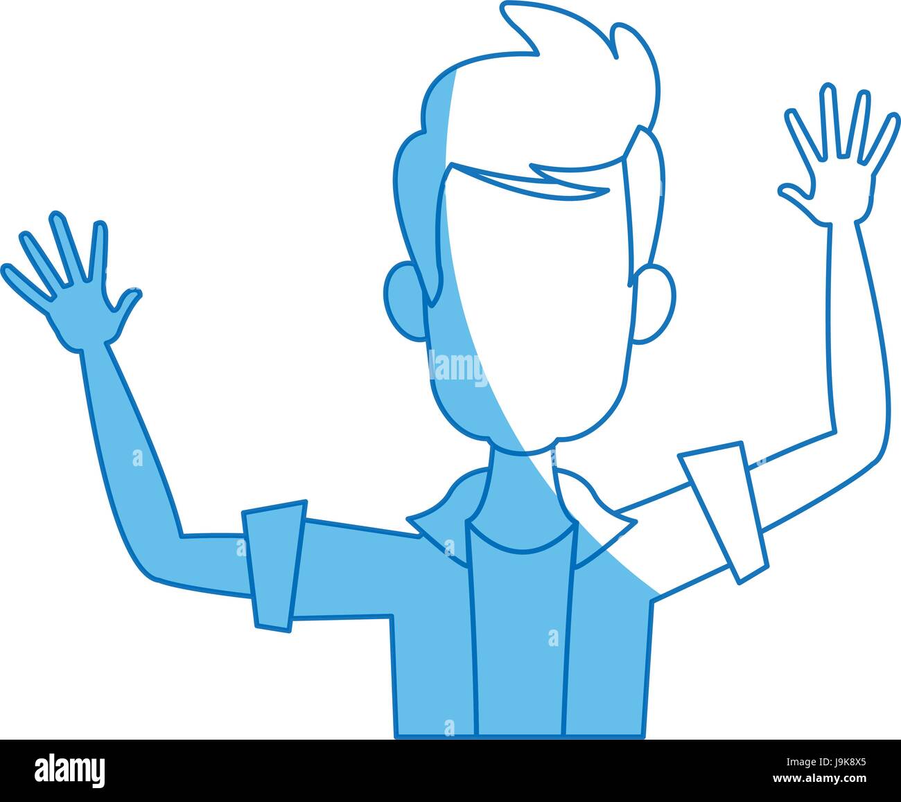 cartoon man happy enjoy expressive vector illustration Stock Vector ...