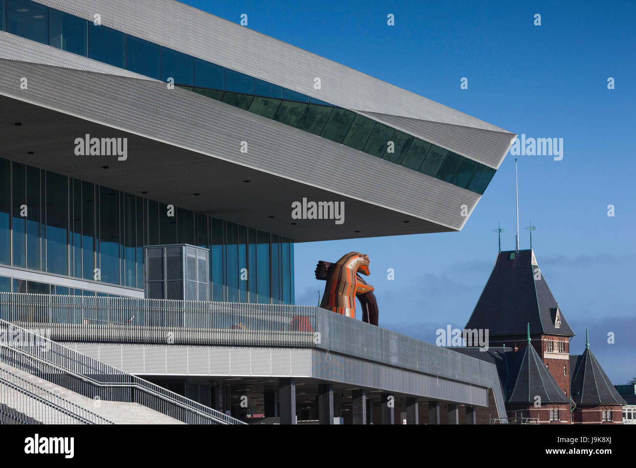 Denmark, Jutland, Aarhus, waterfront Aarhus City Library Stock Photo ...