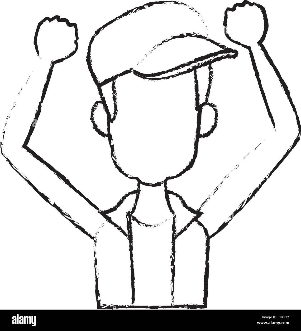 cartoon man happy enjoy expressive vector illustration Stock Vector ...