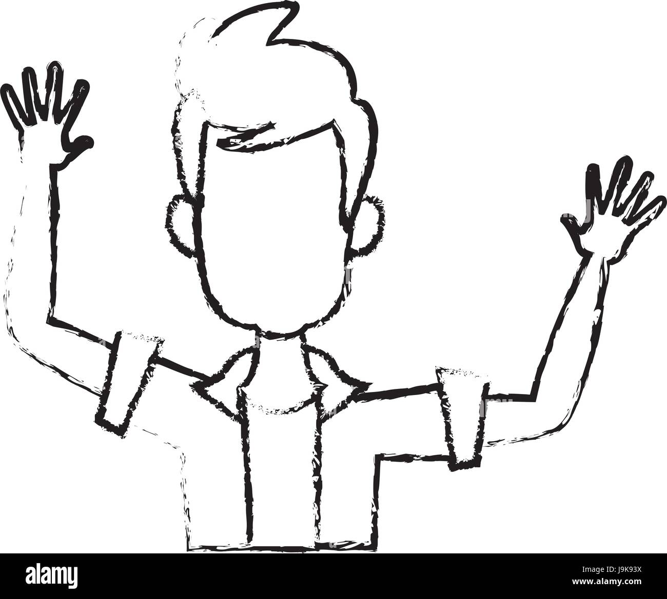 cartoon man happy enjoy expressive vector illustration Stock Vector ...