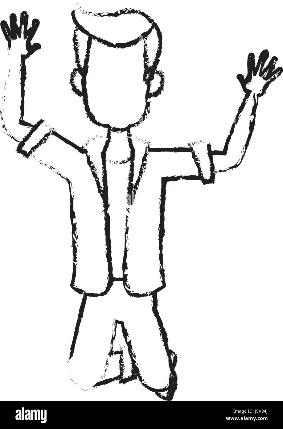 cartoon man happy enjoy expressive vector illustration Stock Vector ...