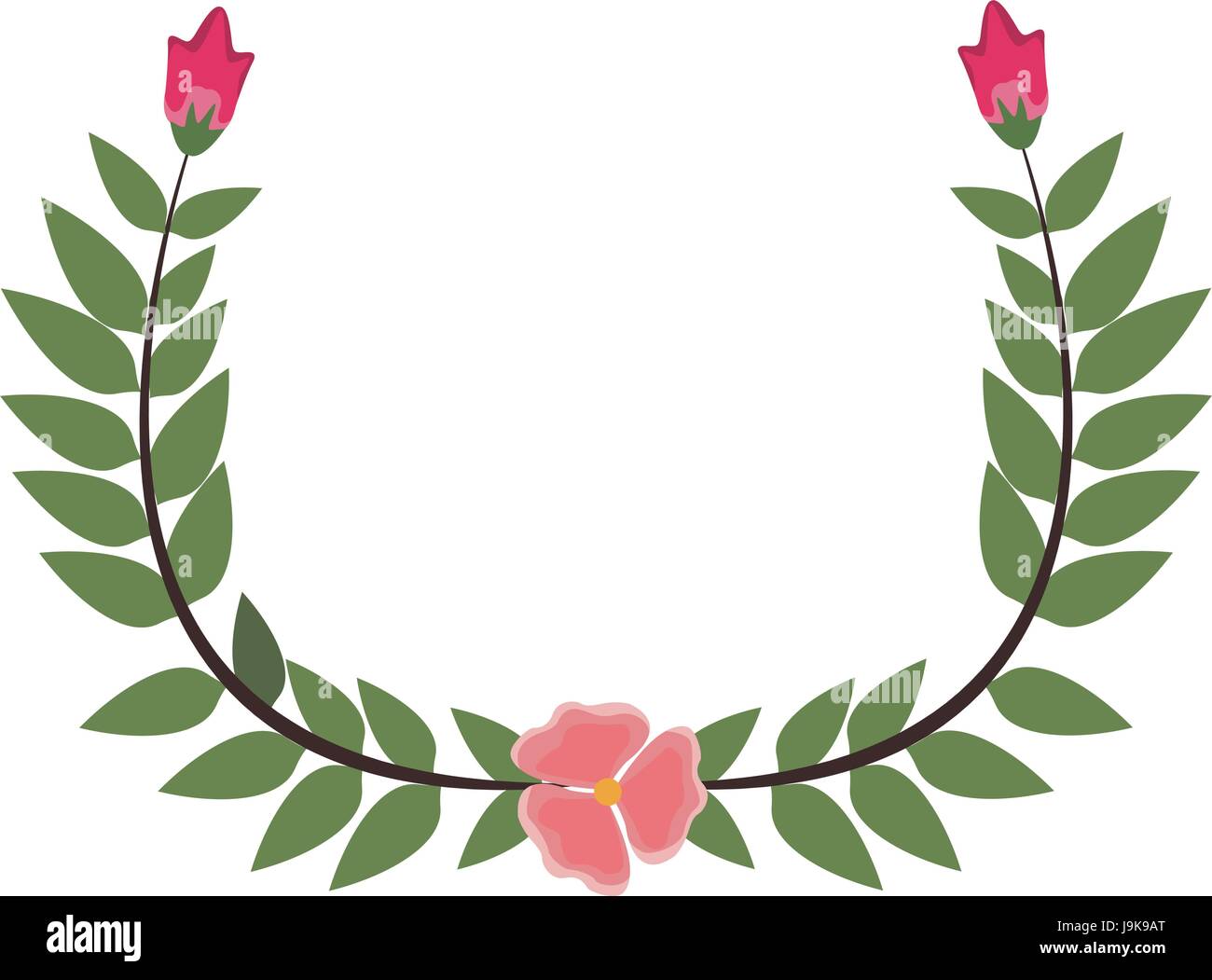 laurel wreath round and half laurel bottom Stock Vector Image & Art - Alamy