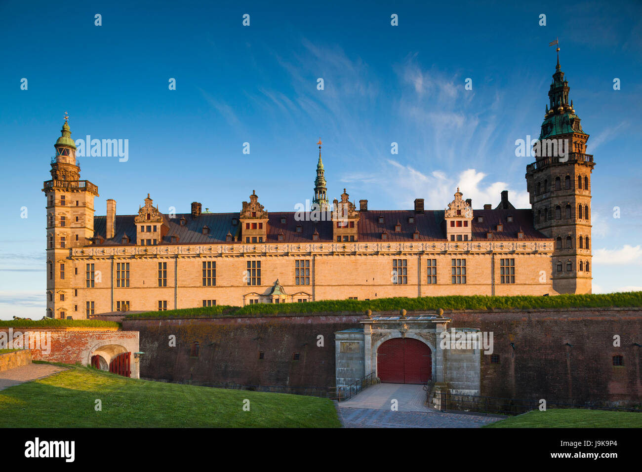Denmark, Zealand, Helsingor, Kronborg Castle, also known as Elsinore ...