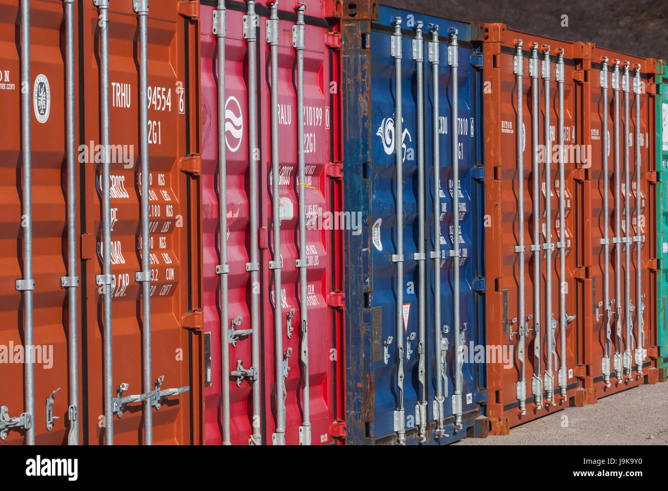 Greenland, Narsarsuaq, cargo containers Stock Photo - Alamy