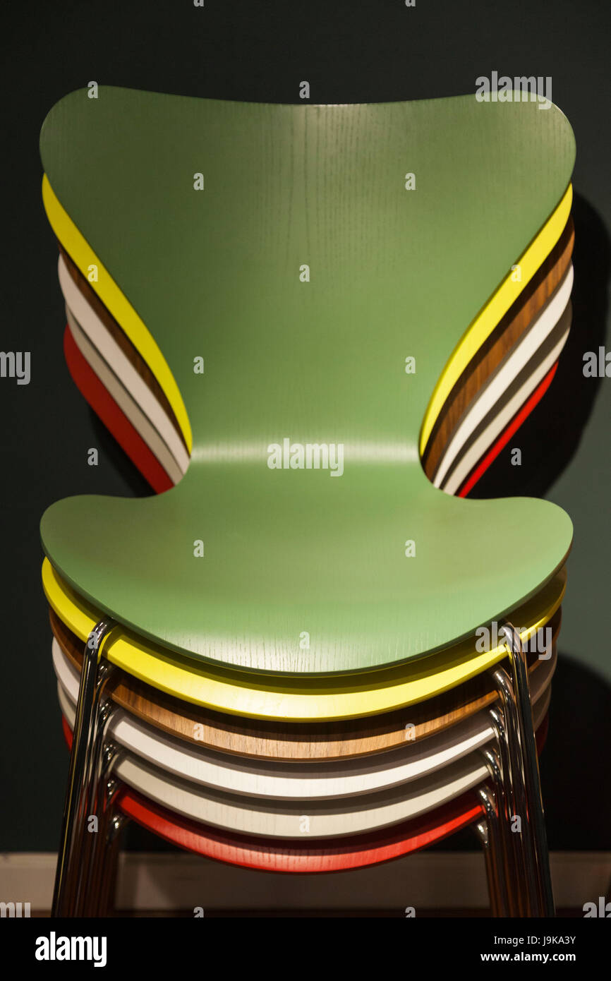 Denmark, Zealand, Copenhagen, Danish Design, detail of Danish-designed ...