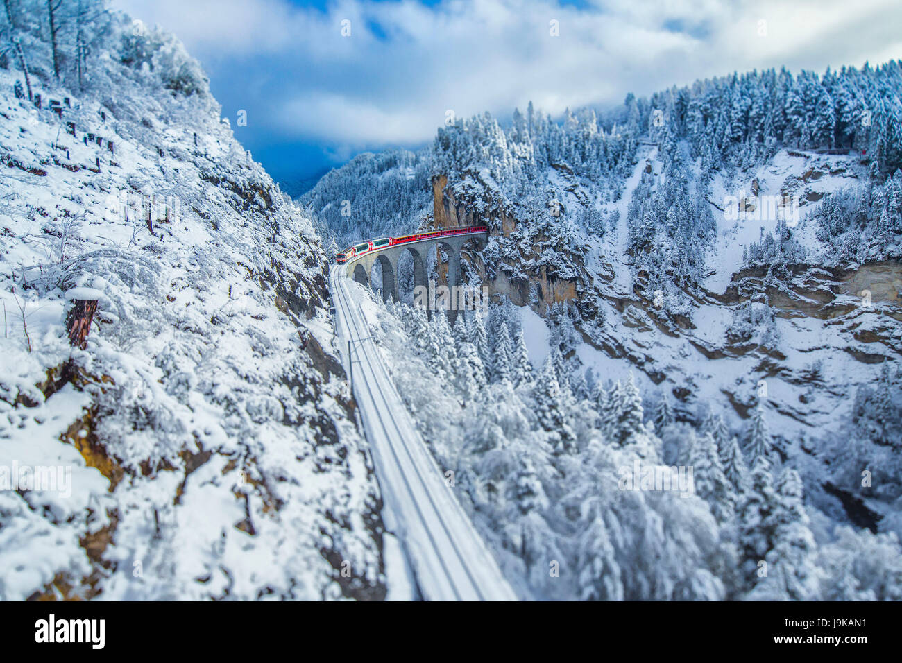 Bernina express landwasser winter hi-res stock photography and images ...