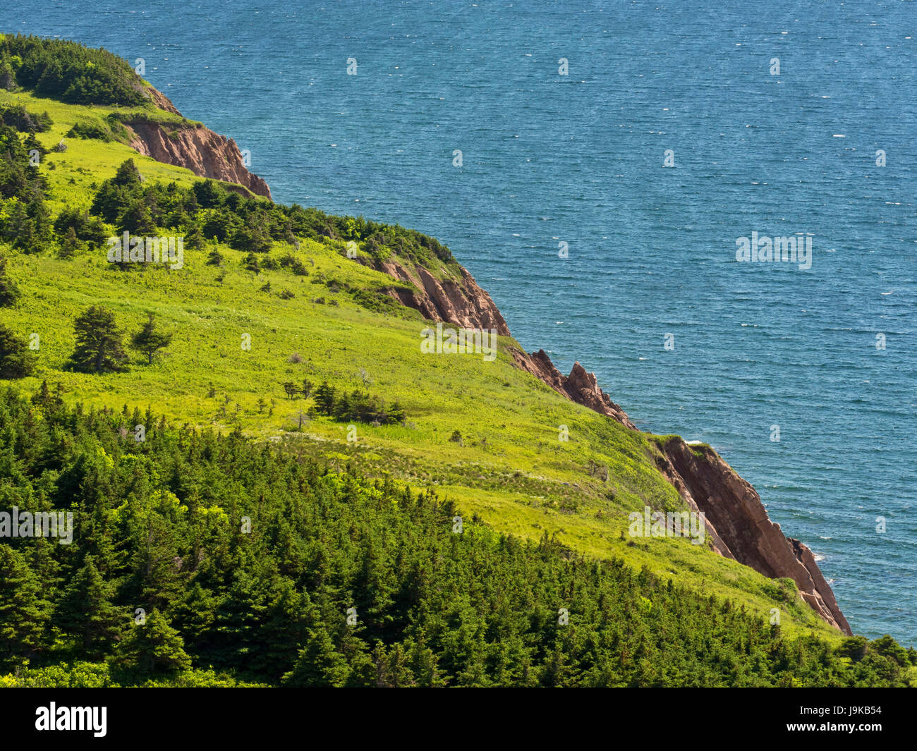 Coastal cliffs, Cape Breton Stock Photo - Alamy