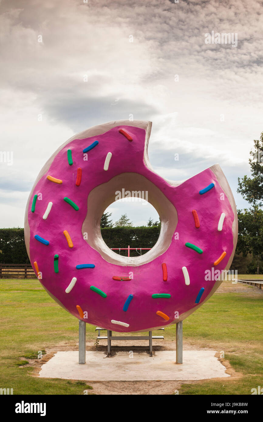 New Zealand, South Island, Selwyn District, Springfield, large donut ...