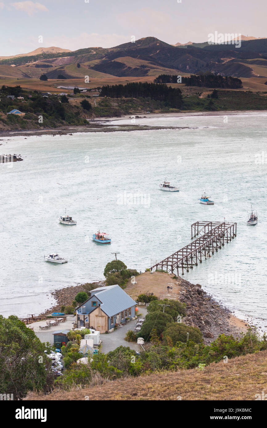 New Zealand, South Island, Otago, Moeraki, Fleur's Place, one of the ...