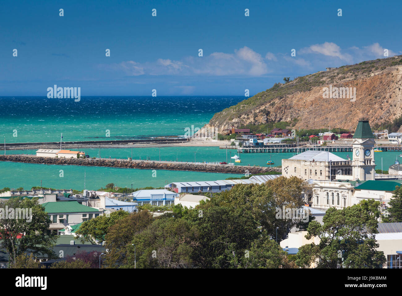 New Zealand, South Island, Otago, Oamaru, elevated town view Stock ...