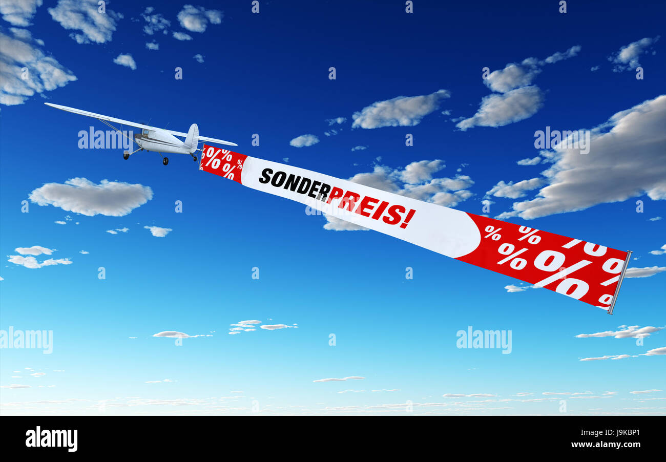 Aerial advertising plane flies banner hi-res stock photography and ...