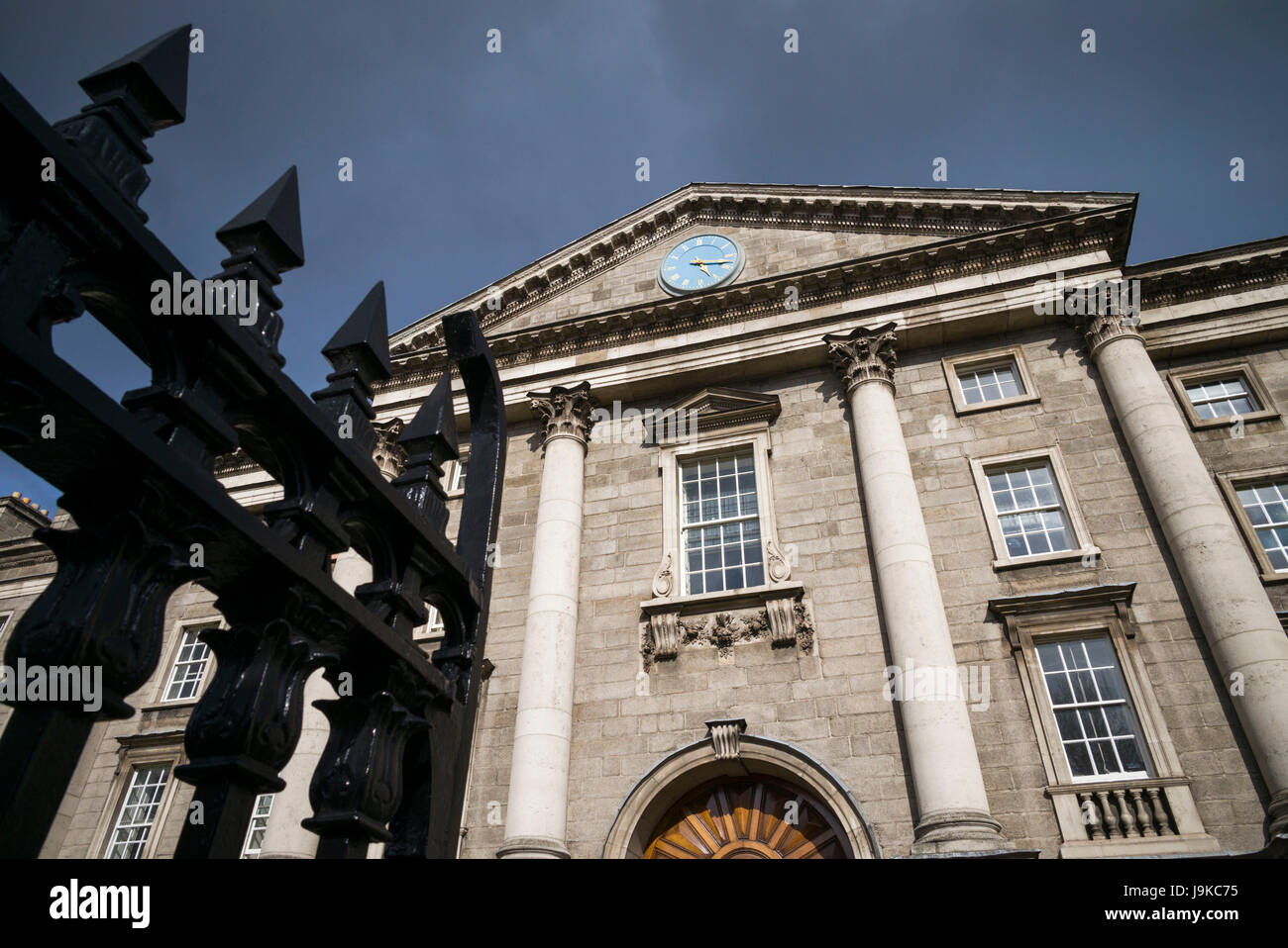 Ireland, Dublin, Trinity College, West Front, main entrance Stock Photo ...