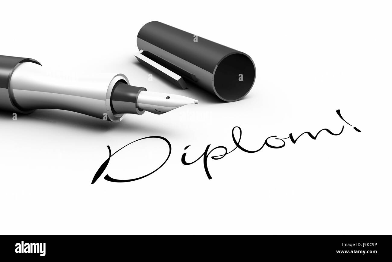 Diploma writing Black and White Stock Photos & Images - Alamy