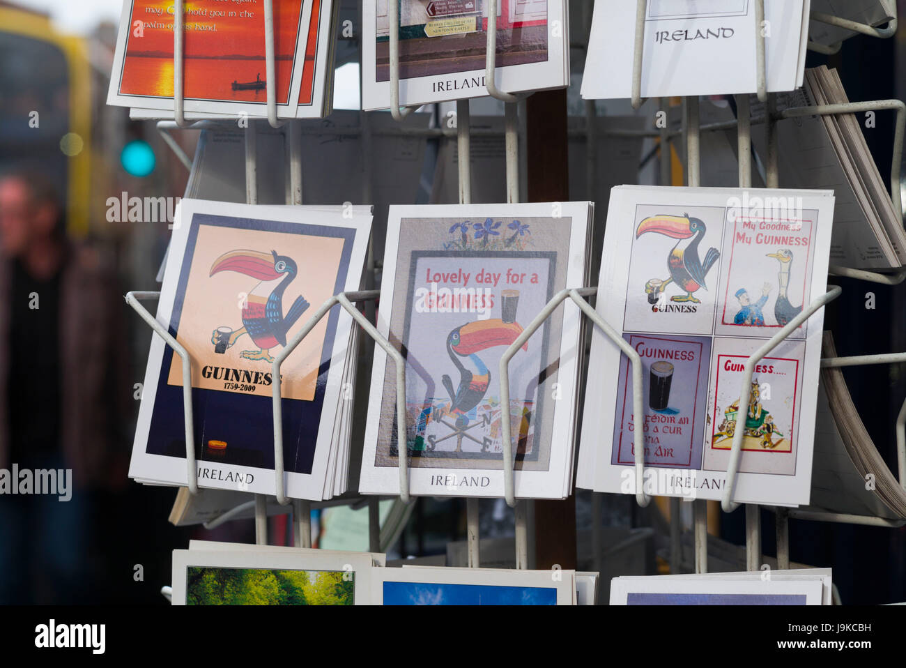 Ireland, Dublin, souvinir postcards with old Guinness beer ...