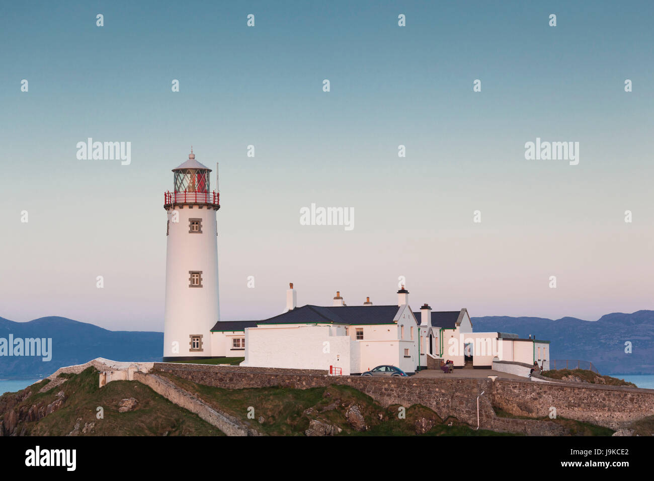 Ireland, County Donegal, Fanad Peninsula, Fanad Head Lighthouse, dusk ...