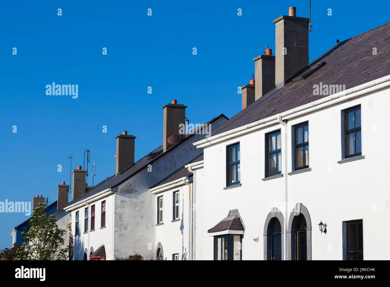 Ireland, County Mayo, Westport Quay, harborfront houses Stock Photo - Alamy