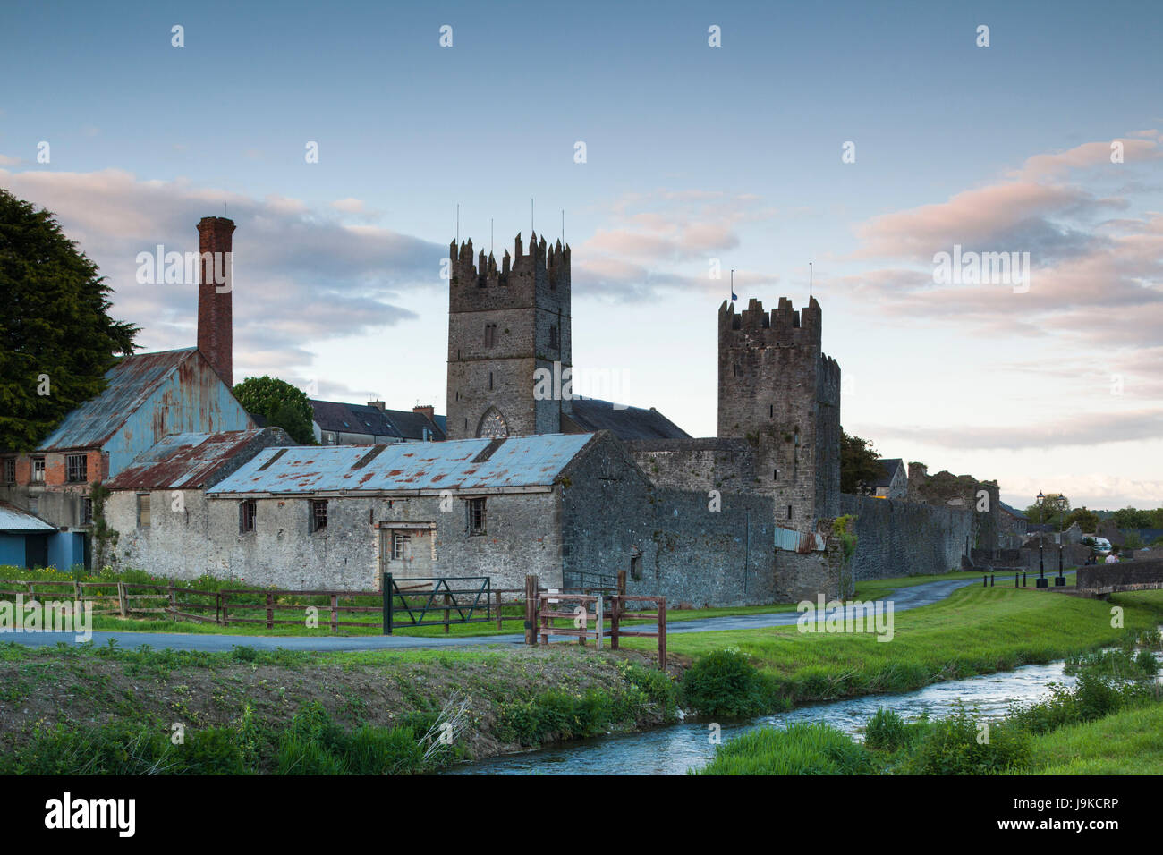 Ireland, County Tipperary, Fethard, town walls, dusk Stock Photo - Alamy