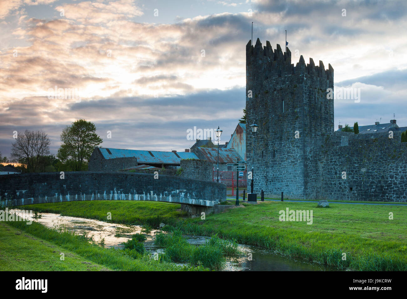 Ireland, County Tipperary, Fethard, town walls, dusk Stock Photo - Alamy