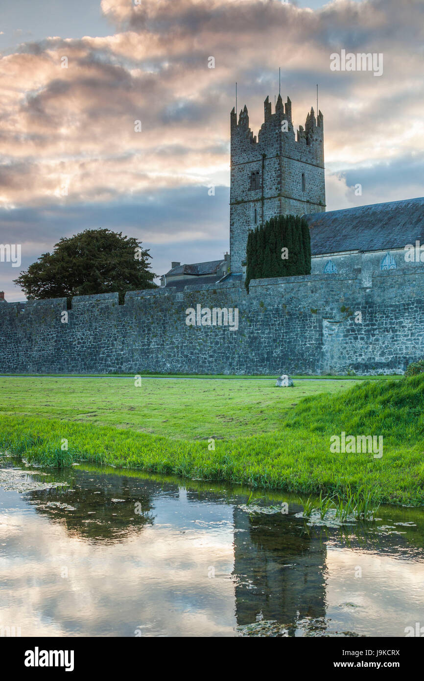 Ireland, County Tipperary, Fethard, town walls, dusk Stock Photo - Alamy