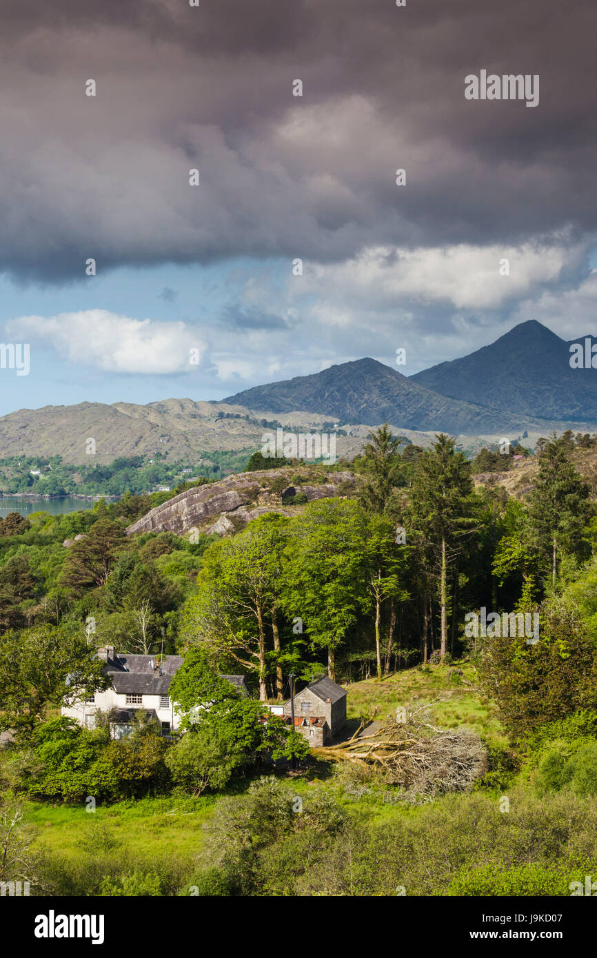 Ireland, County Cork, Glengagariff, Sugarloaf Mountain, elevated view ...