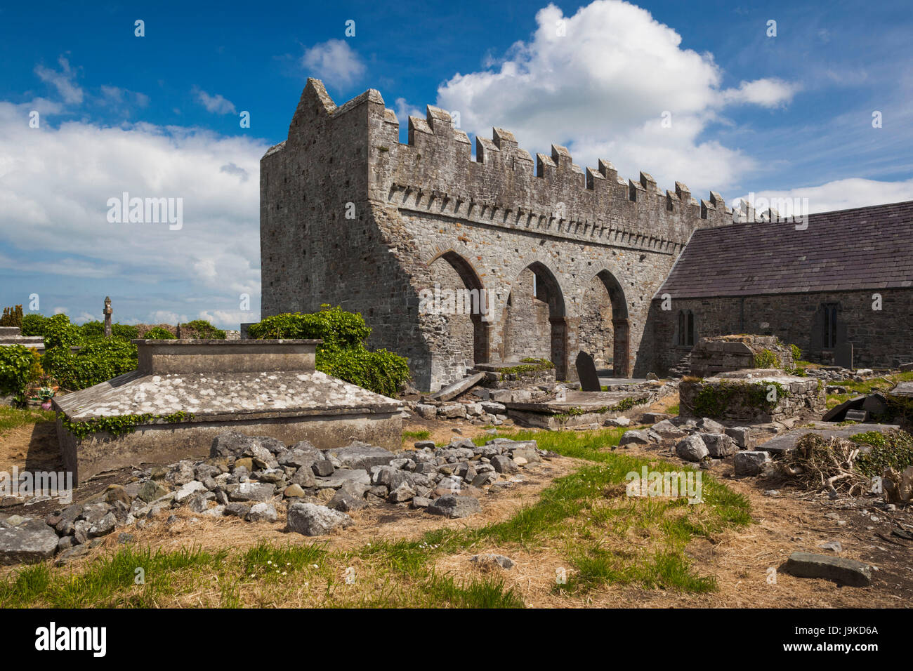 Ireland, County Kerry, Ardfert, Ardfert Cathedral, 13th century Stock ...