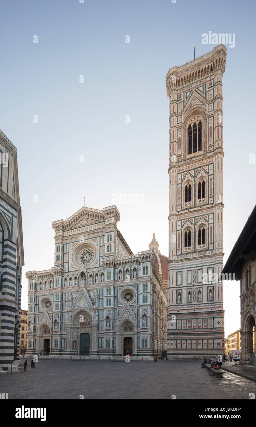 The facade of Duomo di Firenze built with polychrome marble panels and ...
