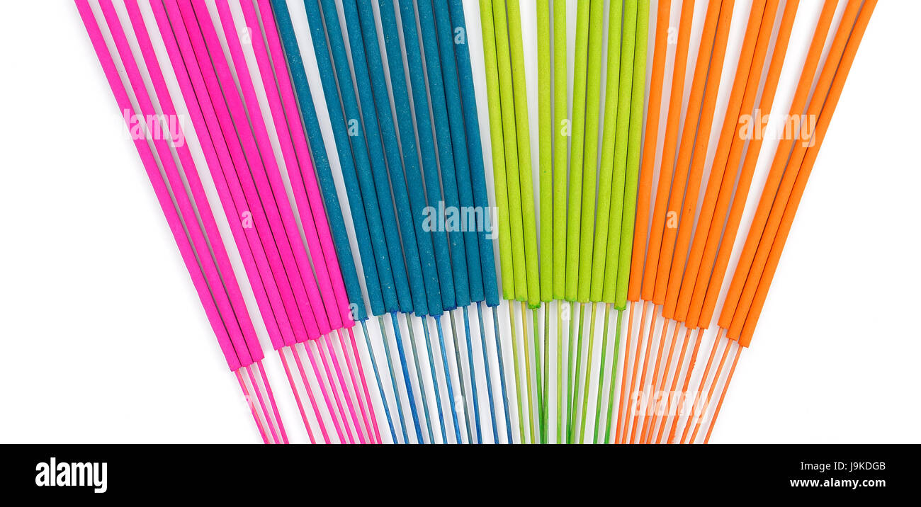 incense sticks color full Stock Photo - Alamy