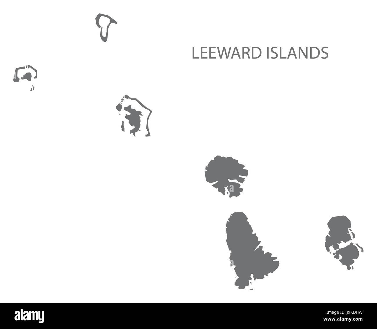 Leeward islands map hi-res stock photography and images - Alamy