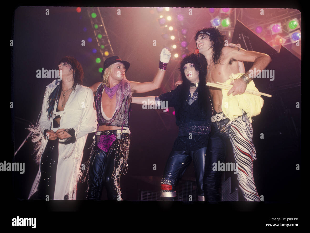 Motley Crue performing live on the Theater Of Pain Tour at The Fabulous ...