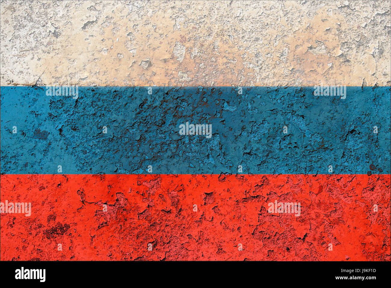 Russian flags on the old background Stock Photo - Alamy