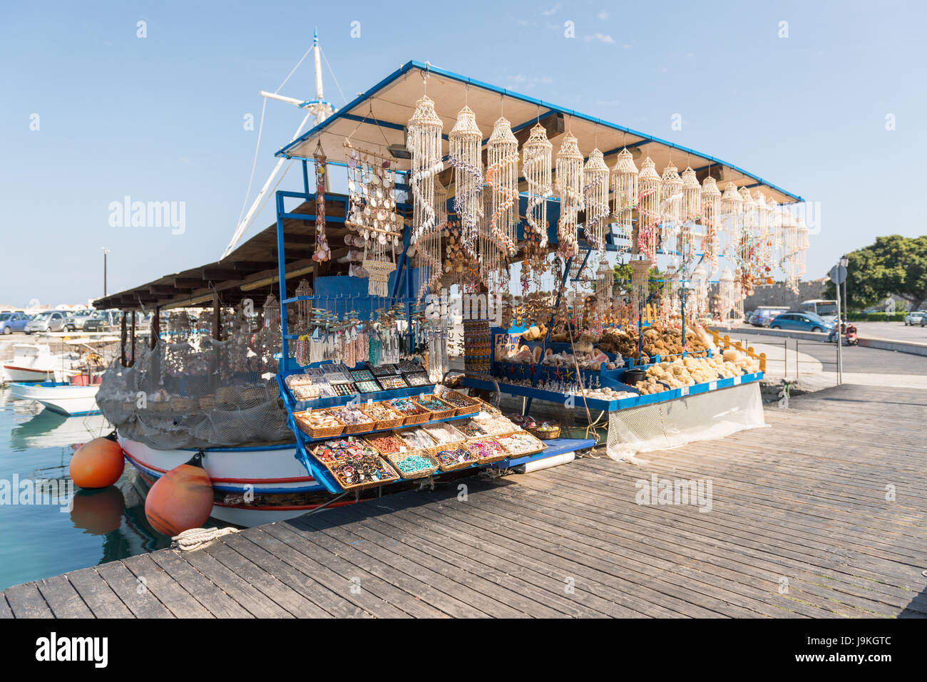 Boat shop in Greece Stock Photo - Alamy